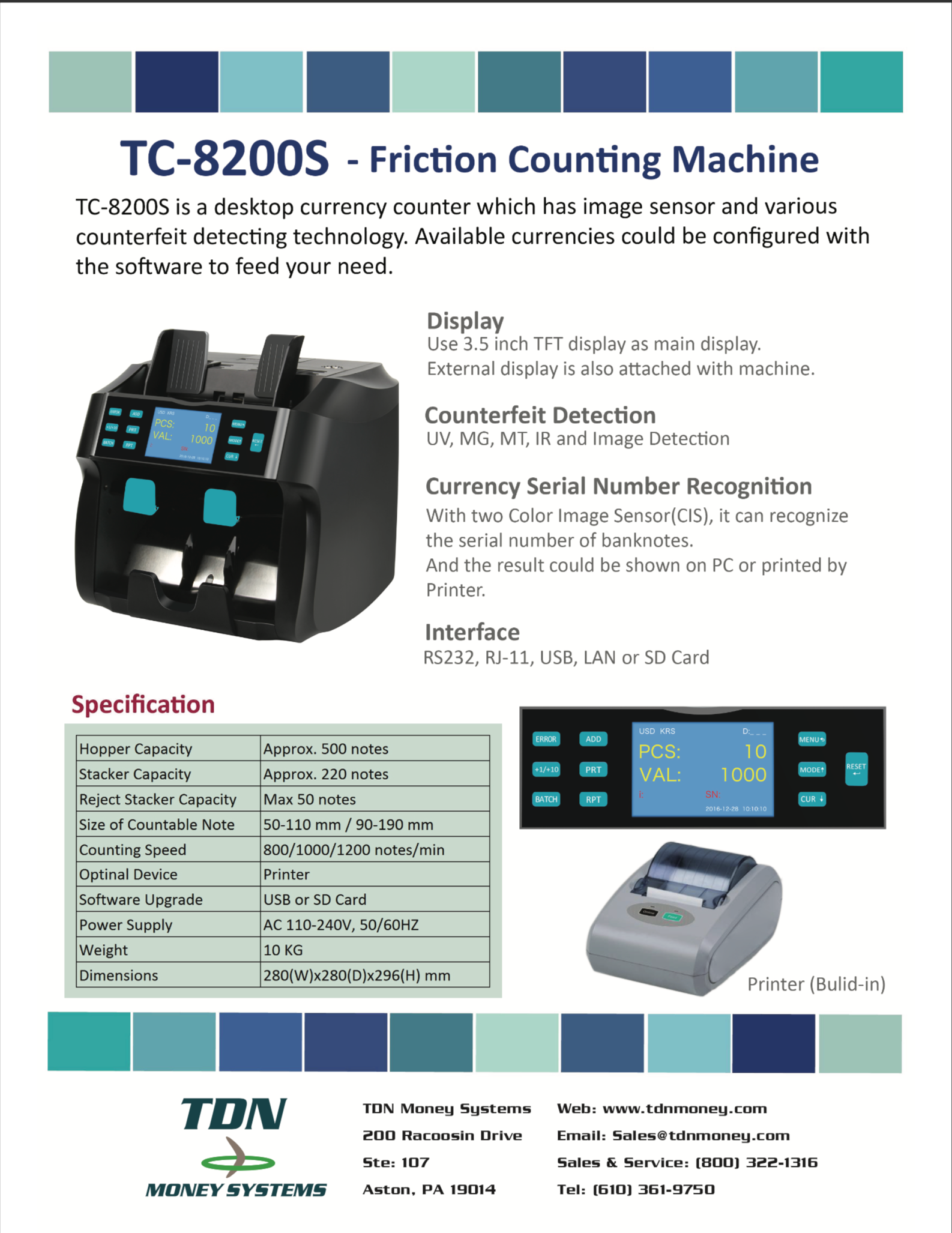 TC-8200S Friction Counting Machine – TDN Money